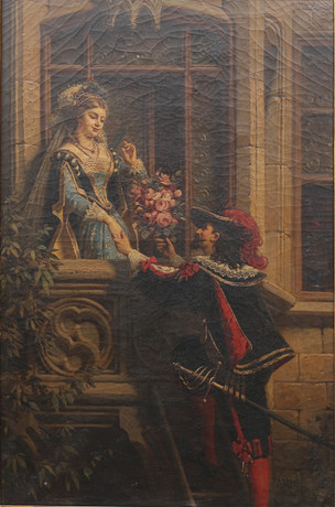 ANTON EBERT. gallant scene. Art - Paintings - Auctionet