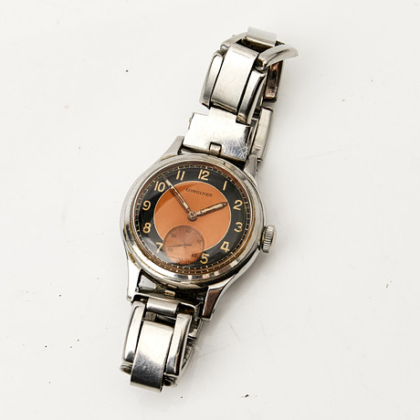 WRIST WATCH, Longines, manual, small second hand, steel, plexiglass ...