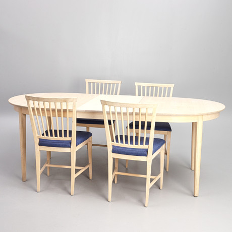 CARL MALMSTEN. MATSALSGRUPP 5 delar, "Vardags", design Carl Malmsten ...