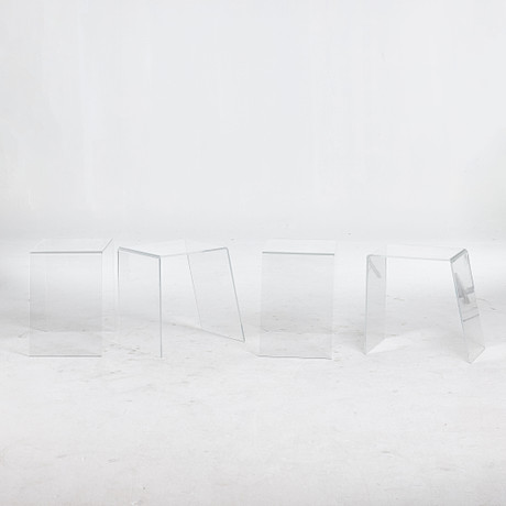 TABLE / MODULES, 4 pcs, plexiglass, 1900/2000s. Furniture - Tables ...