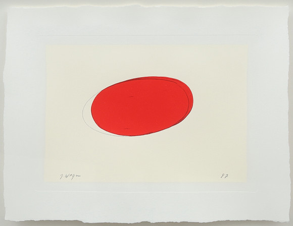 JÜRGEN WEGNER (1941-1998). Untitled (red), serigrafi, signerad och ...