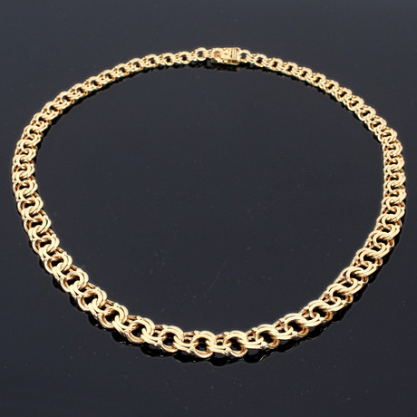 COLLIER, 18k guld, doserad bismarcklänk, August Mikkov, Stockholm. 1963 ...