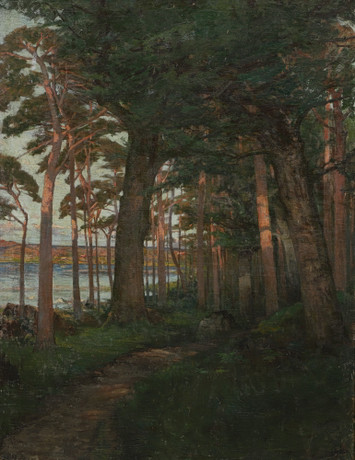 ANNA NORDGREN. olja på duk, skogsmotiv, signerad, daterad 1906. Konst ...