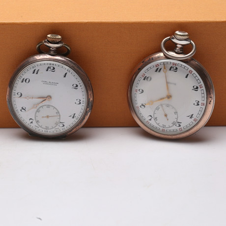 POCKET WATCH, two pieces, silver, Revue, Carl Olsson. Clocks & Watches ...