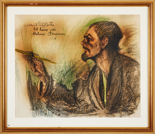 ALBERT ENGSTRÖM. "Självporträtt". Konst - Måleri - Auctionet
