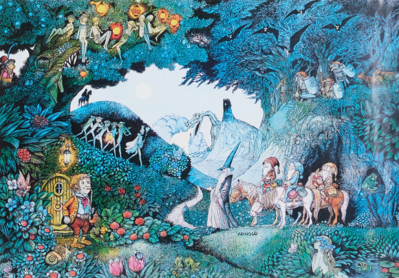 HANS ARNOLD. Sagan om ringen, originalaffisch, 1970-tal. Konst - Grafik ...