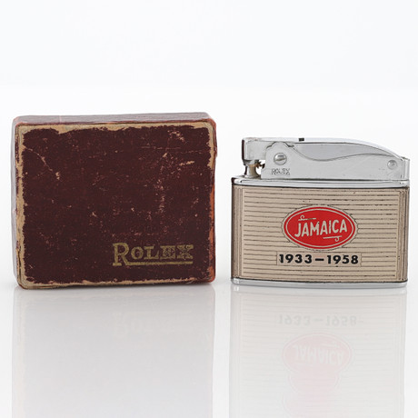 ROLEX, Cigarette lighter, petrol, chrome, 1950s. Miscellaneous ...