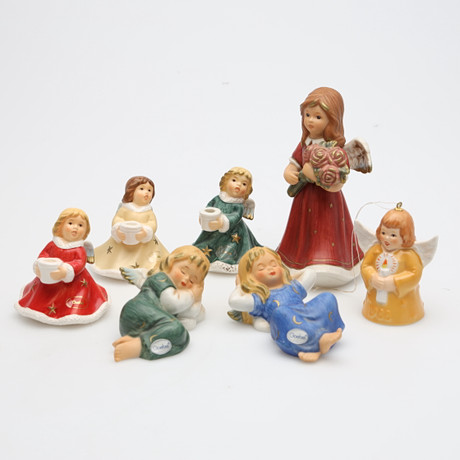 FIGURER, engle, 7 stykker, Goebel, Tyskland. Keramik & porcelæn ...