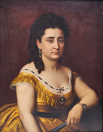 KARL ERNEST PAPF (1833-1910). TYSKA SKOLAN, OLJA DUK ”PORTRÄTT”. Konst ...