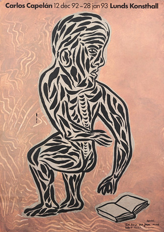CARTEL DE EXPOSICIÓN, Carlos Capelán, Lund Art Gallery, 1993. Arte ...