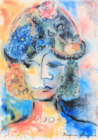 DAGMAR GLEMME. Portrait, graphic sheet, signed. Art - Engravings ...