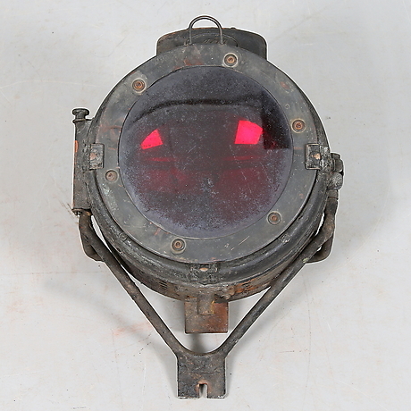 BUFFER LIGHT / LID LIGHT, marked AGA for steam locomotive. 1910s ...