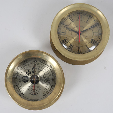 SKEPPSKLOCKA & BAROMETER, mässing, bl.a. Lord Nelson. Övrigt - Teknika ...