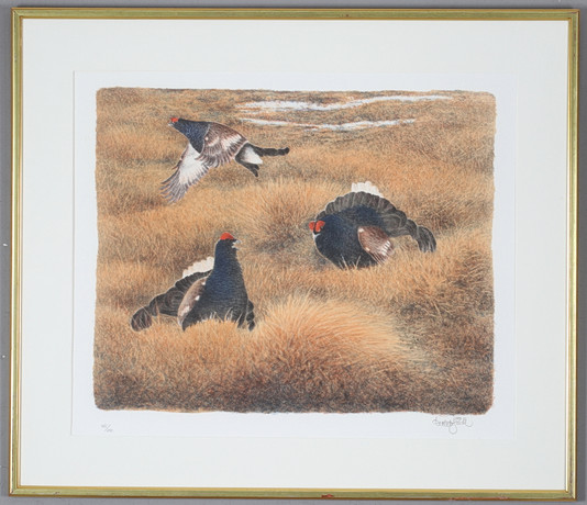 BERTIL LINDH. Orrspel, litografi, signerad och daterad 155/280. Konst ...