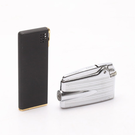 TÄNDARE, 2 st, Ronson och Bugatti. Vintagekläder & Accessoarer - Auctionet