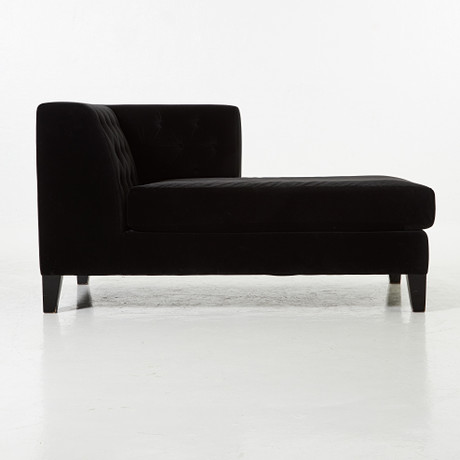 RODOLFO DORDONI, "Hall", driade, divan, klädd i svart plysch, märkt ...