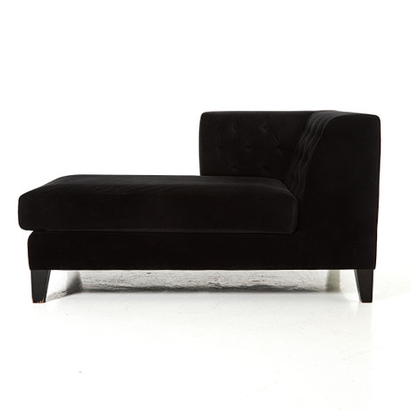 RODOLFO DORDONI, "Hall", driade, divan, upholstered in black plush ...