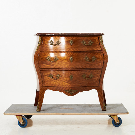 Chest of drawers, mid-20th century, rococo style, 3-drawer, profiled ...