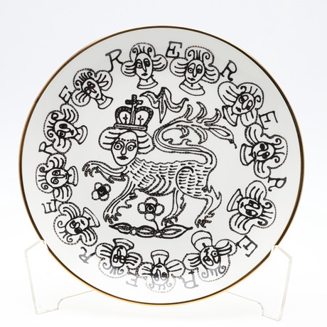 SIR GRAYSON PERRY CBE RA (1960-) - QUEEN ELIZABETH PLATE. Ceramics ...