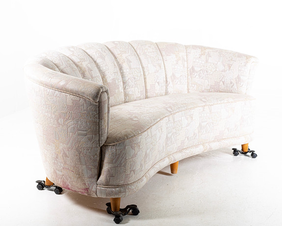 SOFFA, svängd rygg , Swedish Modern, 1940-tal. Möbler - Soffor ...