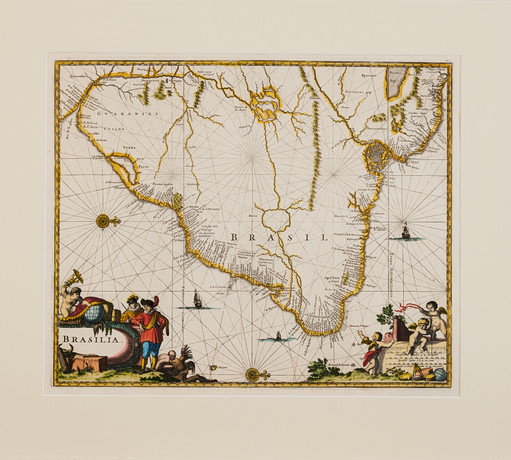 MAP OF BRAZIL BY OGILBY AND MONTAUS, 1671. Books, Maps & Manuscripts ...