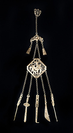 CHINA. "ASIAN DECORATION SIMILAR TO CHARIVARI". Silver plated metal ...