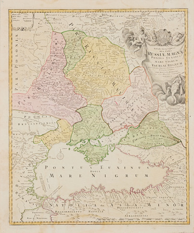 MAP OF RUSSIA, HOMANN, Tabula Geographica qua Pars Russiae Magnae, ca ...