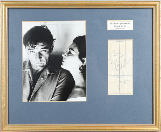 FILM STAR FRAMED AUTOGRAPHS - RICHARD BURTON & ELIZABETH TAYLOR. Books ...