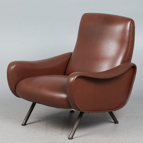 MARCO ZANUSO. Lounge chair, model 'Lady Chair', tubular metal, 1950s ...