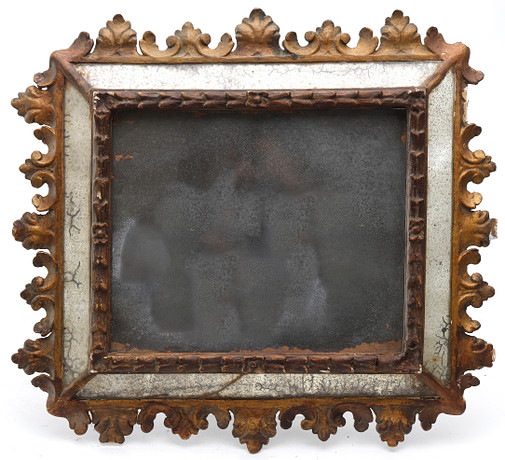 Mirror with frame of mirrors and carved and gilt wood. Mirrors - Auctionet