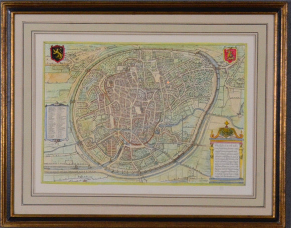 MAP, color lithographic print, 20th century. Art - Engravings & Prints ...