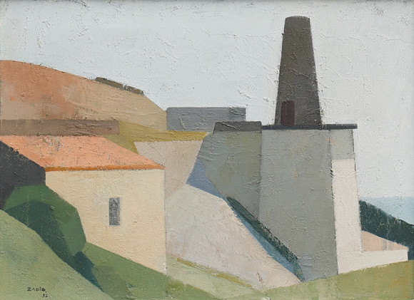 JACQUES ZADIG. "BRICKYARD". Art - Paintings - Auctionet