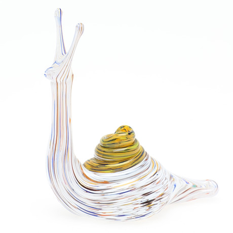 FIGURIN, snigel, konstglas. Glas - Konstglas - Auctionet