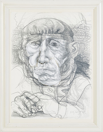 STIG OLSON (FÖDD 1947). Porträtt, blandteknik, signerad. Konst - Måleri ...