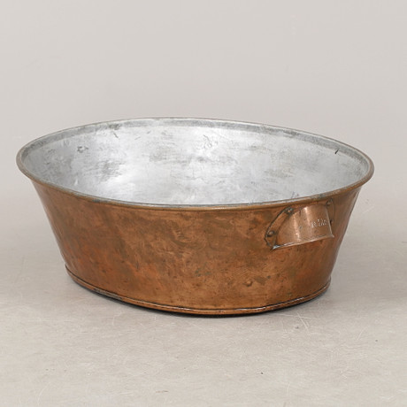 BALJA, koppar, 18 liter, 1800/1900-tal. Silver & Metall - Tenn, Mässing ...
