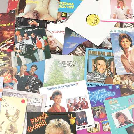 LP-SKIVOR, ca 170 st, mycket dragspelsmusik. Övrigt - Övrigt - Auctionet