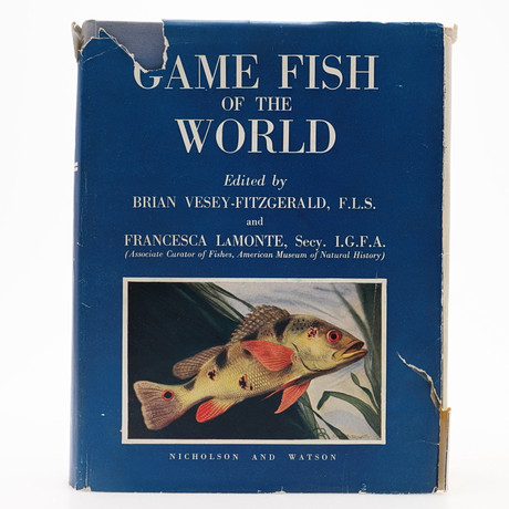 FLY FISHING. GAME FISH OF THE WORLD ILLUSTRATED WITH 80 COLORED PLATES ...