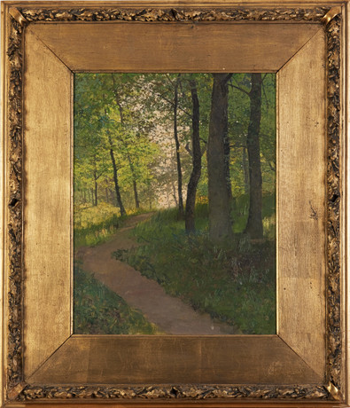 ALFRED BERGSTRÖM, (1869-1930): Forest landscape, signed Alf Bergström ...