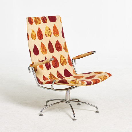 JENS AMUNDSEN. Armchair, Fritz Hansen, "SAS Chair Series", 1981, chrome ...