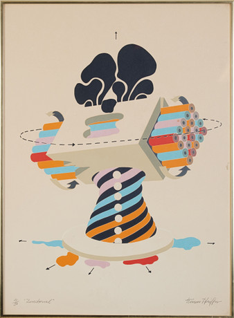 WERNER PFEIFFER, " Directional", color lithograph with relief, 20/50 ...
