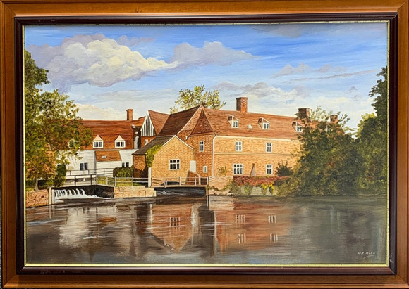 H. R. NASH. FLATFORD MILL ACRYLIC ON BOARD. Art - Paintings - Auctionet