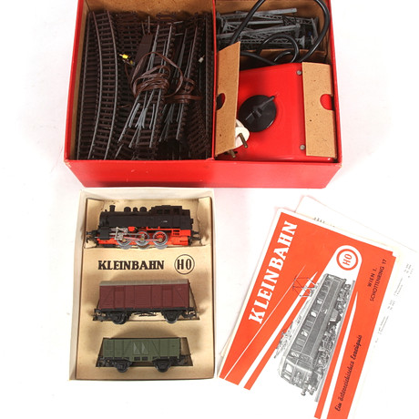 KLEINBAHN, locomotives, wagons, rails and transformer, Austria. Toys ...