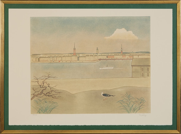 EINAR JOLIN. Stockholm motif, signed Jolin, 180/360, color lithography. Art - Engravings ...