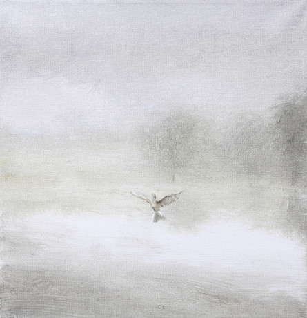 OLLE LINDGREN. "Vårfågel". Olja på duk, signerad och daterad 85. Konst ...