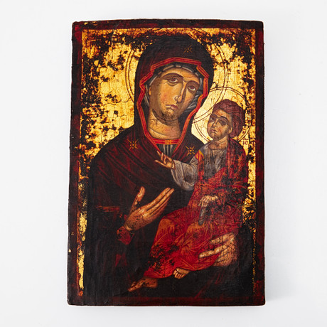 IKON, Russia, early 20th century, Mary with the Child Jesus, tempera on ...