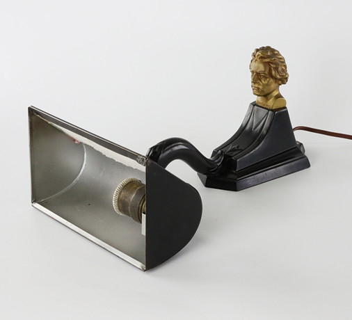 PIANO LAMP, Beethoven, metal and textile, first half of the 20th ...