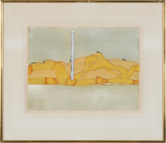 HANS VIKSTEN (1926-1987). "Earth fever", mixed media on paper, signed ...