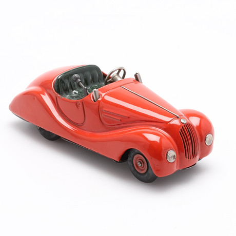 TOY CAR, lithographed sheet metal, movement, Schuco Examico 4001, US ...
