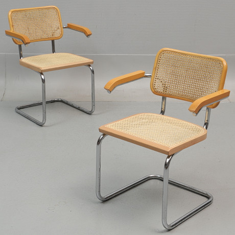 ARM CHAIRS, a pair, Bauhaus style, second half of the 20th century ...