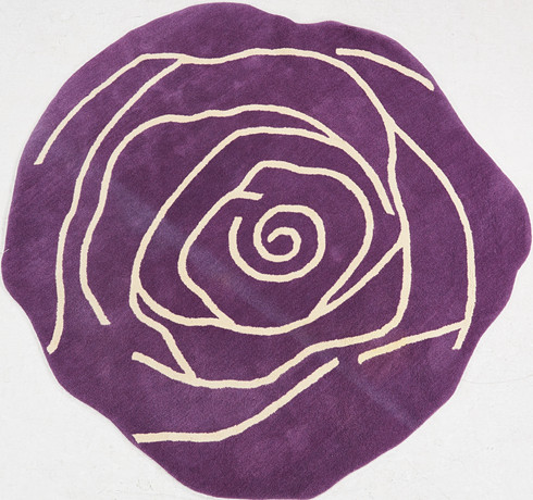 ANNA CHARLOTTE. rug, "The rose", contemporary, wool, on cotton warp ...